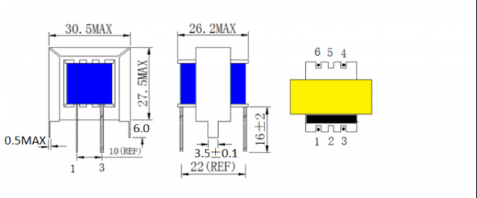 EI28 Audio Low Frequency Transformer Audio Boost Pulse Transformer Soft Feet 2+2